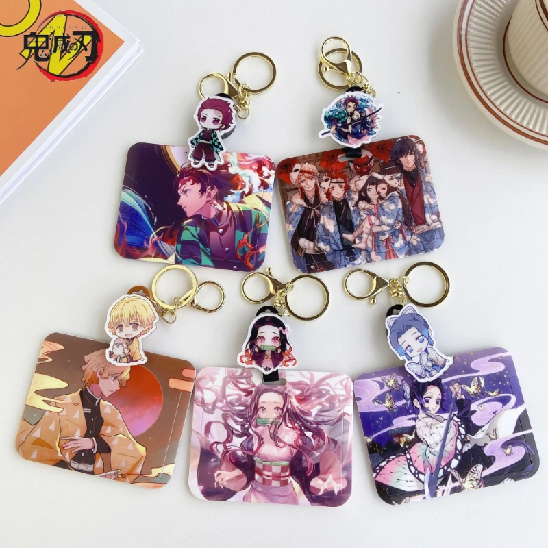 Demon-Slayer-Bus-ID-Card-Holder-Case-Kamado-Tanjiro-Nezuko-Keychains ...
