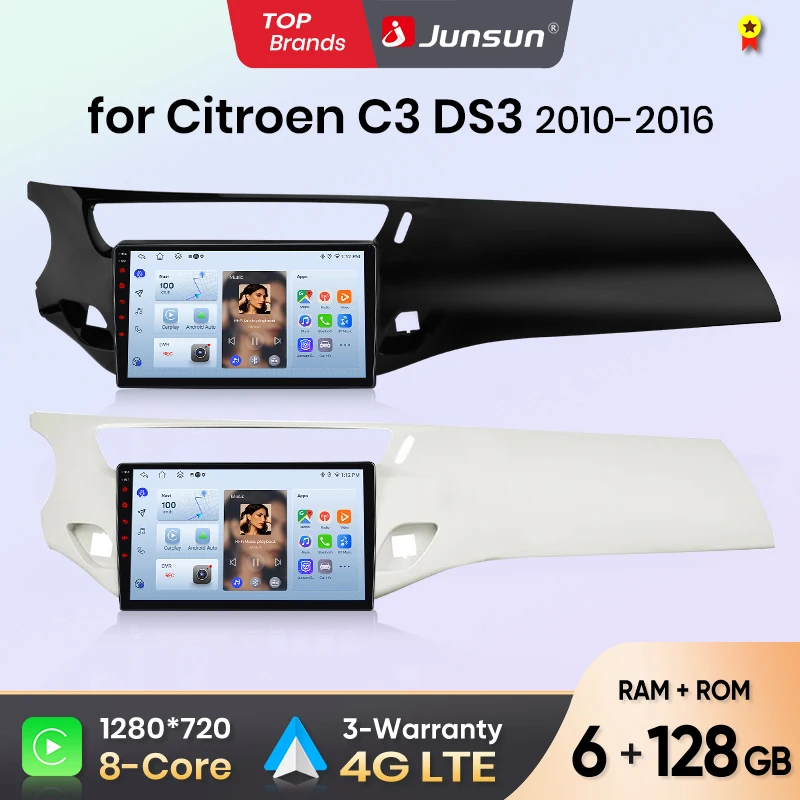 Junsun Android sans fil CarPlay Auto autoradio pour citroën C3 DS3 2010 ...