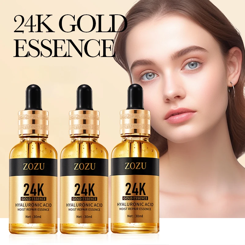 1/2/3pcs 24K Gold Hyaluronic Acid Serum Facial Essence Moisturizing ...