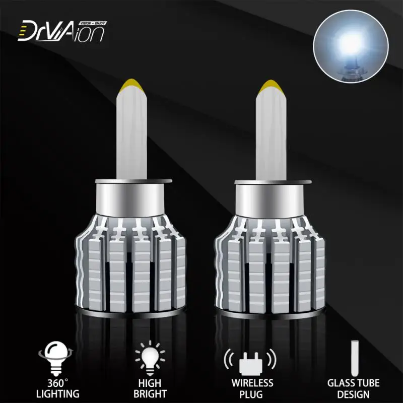 2pcs H7 LED Headlight Quartz Tube H1 H10 H8/H9/H11 Car Front Light ...