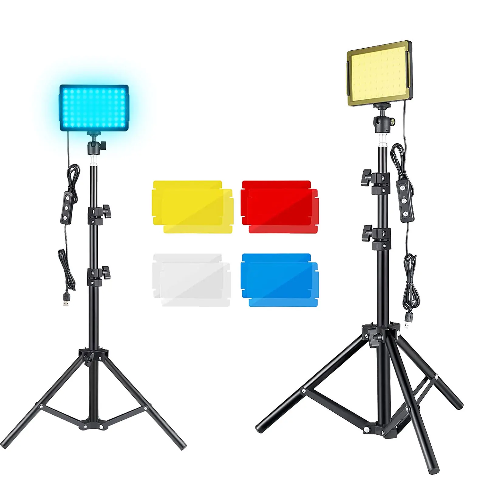 LED-Photography-Video-Light-Panel-Lighting-Photo-Studio-Lamp-Kit-With ...