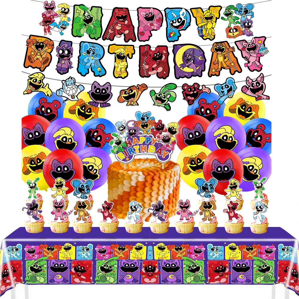 Descart-vel-Dinnerware-Cup-e-Balloon-Catnap-Cake-Topper-para-crian-as ...