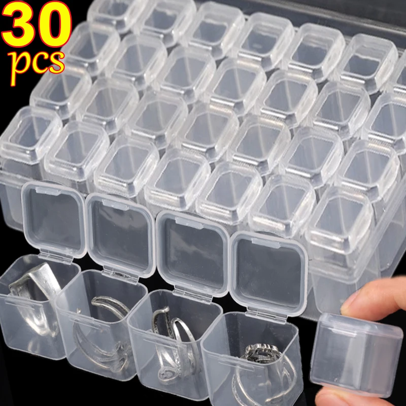 Mini-caja-de-almacenamiento-de-5-30-piezas-cajas-de-pl-stico-cuadradas ...