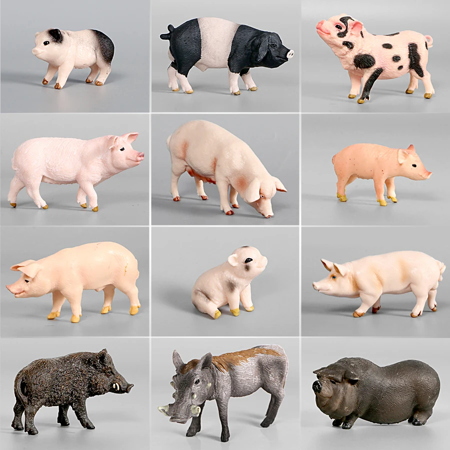 Poultry-Farm-Animals-Model-Simulation-Pig-Warthog-Boar-Action-Figures ...