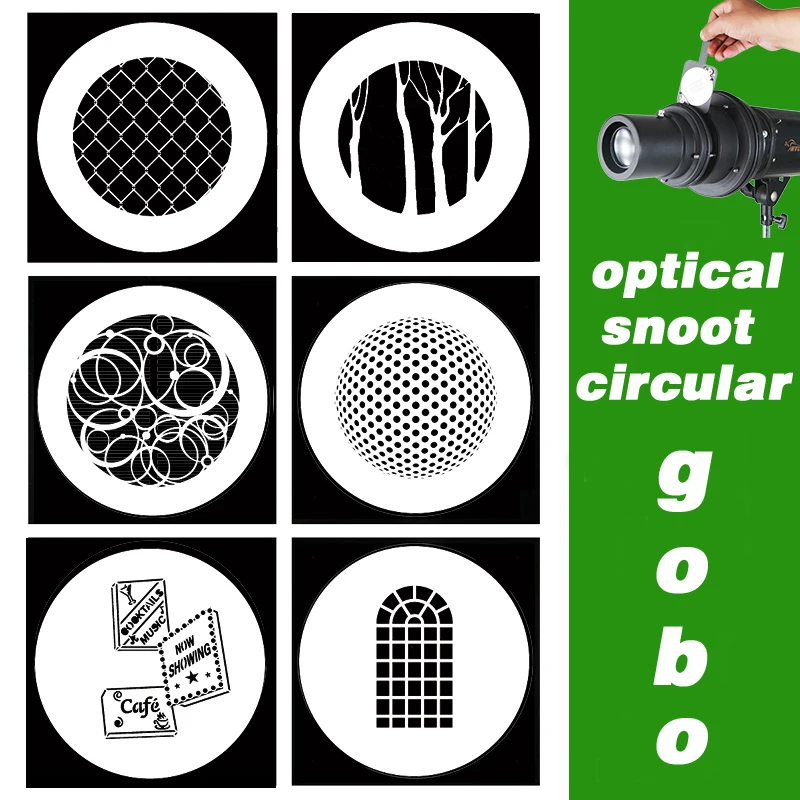 58MM-Gobo-Mask-Optical-Snoot-Patterns-Shape-Card-Background-Effect ...