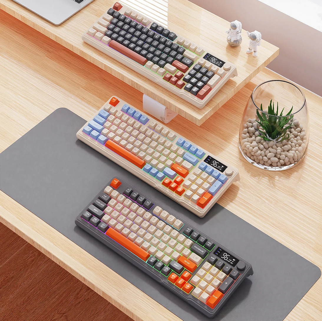 Multimedia-Knob-Bluetooth-Keyboard-2-4G-Dual-Mode-Connection-Battery ...