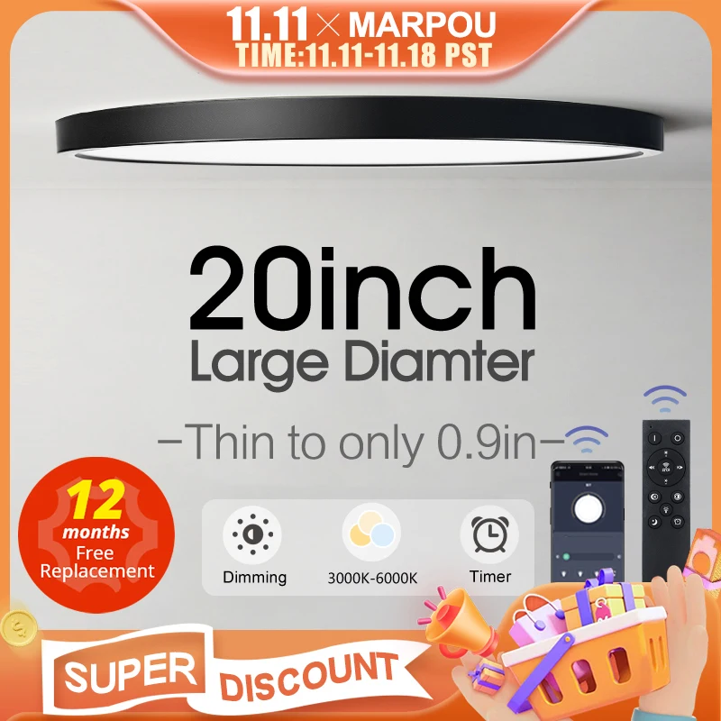 20inch-Large-ceiling-lamps-led-lights-for-room-bedroom-Smart-Lamp ...