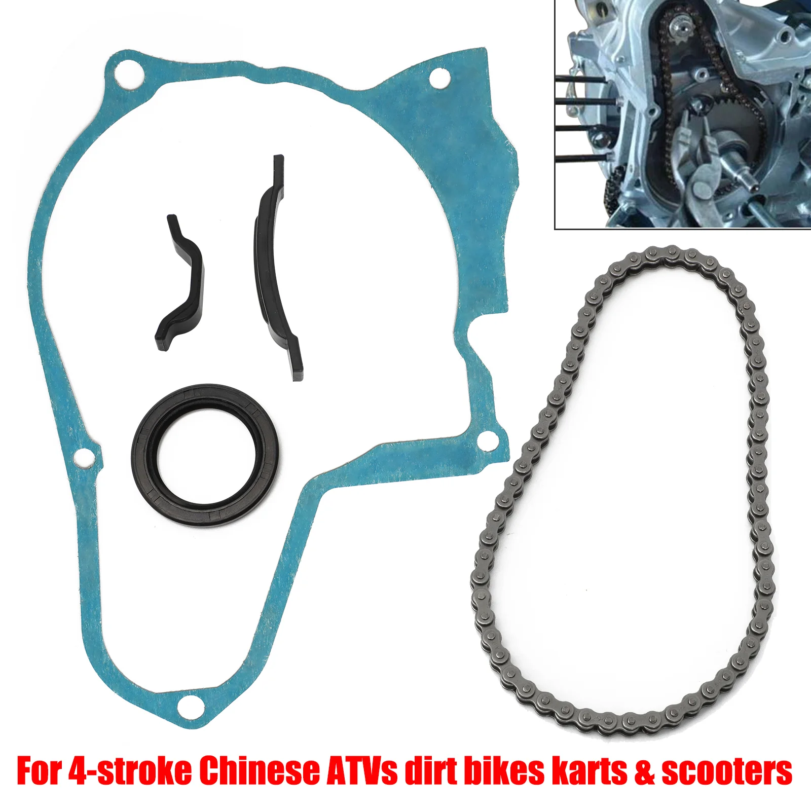 Starter-Chain-Kit-for-Chinese-4-Stroke-50cc-70cc-90cc-110cc-125cc-ATV ...