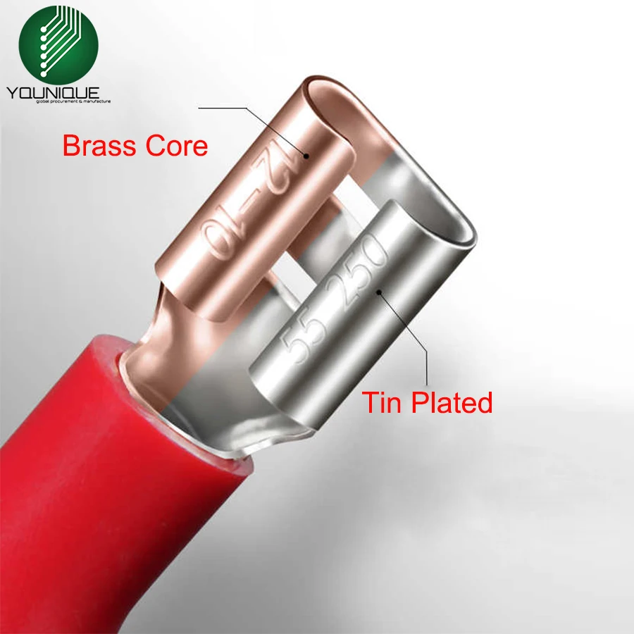 10-50-100-PK-Fully-Insulated-Piggyback-Female-Male-Spade-Electrical ...