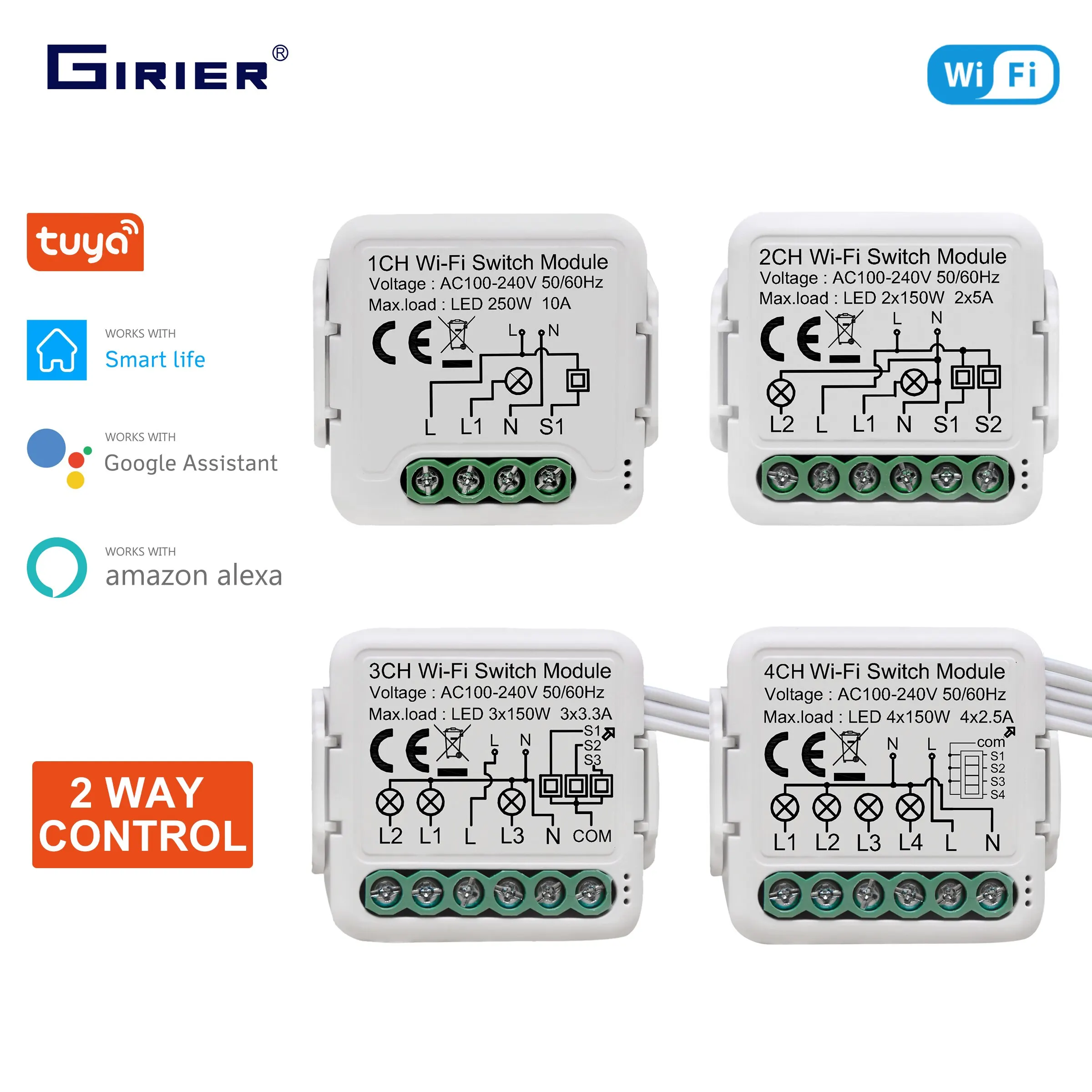 GIRIER-Tuya-Wifi-Smart-Light-Switch-Module-Supports-2-Way-Control-App ...