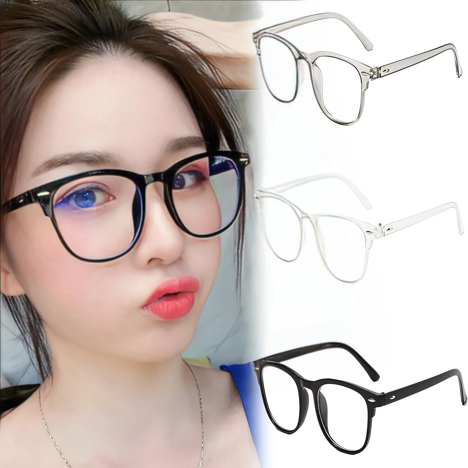 Anti-Blue-Transparent-Computer-Glasses-Frame-Women-Men-PC-Frame-Light ...