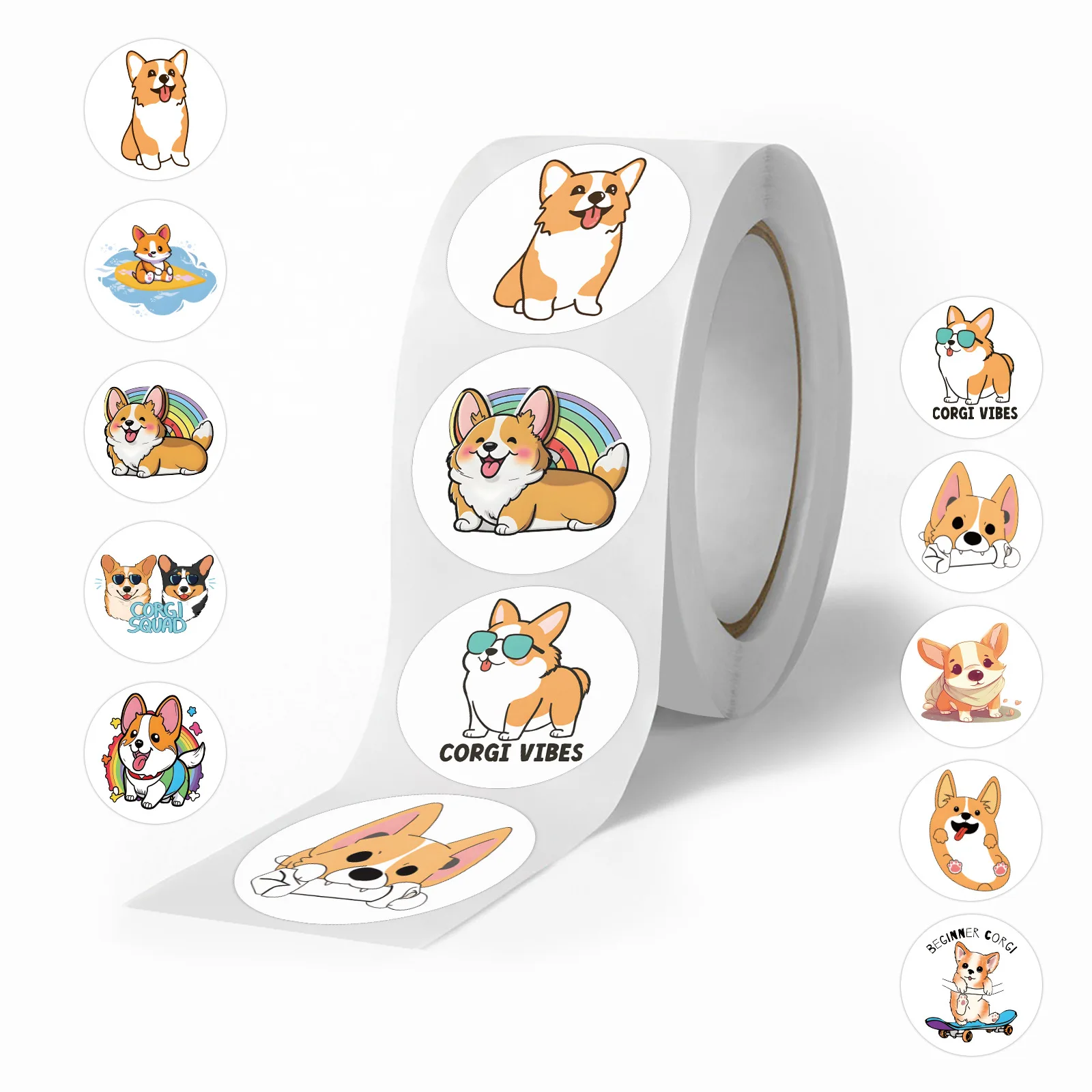 100-500pcs-Cute-Cartoon-Dog-Stickers-for-Kids-Children-s-Packaging ...