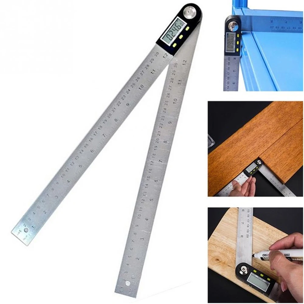 12-Zoll-300mm-Edelstahl-digitales-Winkelmesser-Winkel-lineal-Elektronen ...