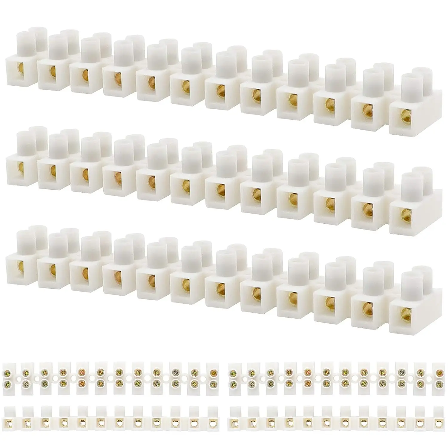 1pcs-U-H-Type-12-Position-Plastic-Barrier-Terminal-Strip-Block-Barrier ...