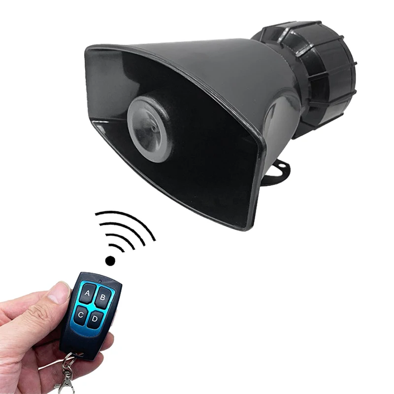 4-Tone-Sound-Loud-Car-Siren-Vehicle-Horn-Hooter-Ambulance-Siren-Traffic ...