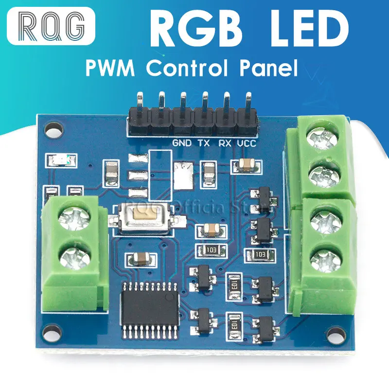 Atenuador de tóner de luz LED RGB, panel de control PWM programable a todo color