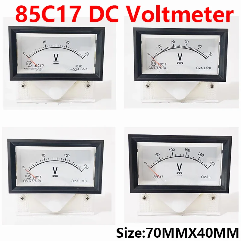 85C17 5V 10V 15V 20V 30V 50V 100V 250V 300V 450V 1000V DC Panel Meter ...