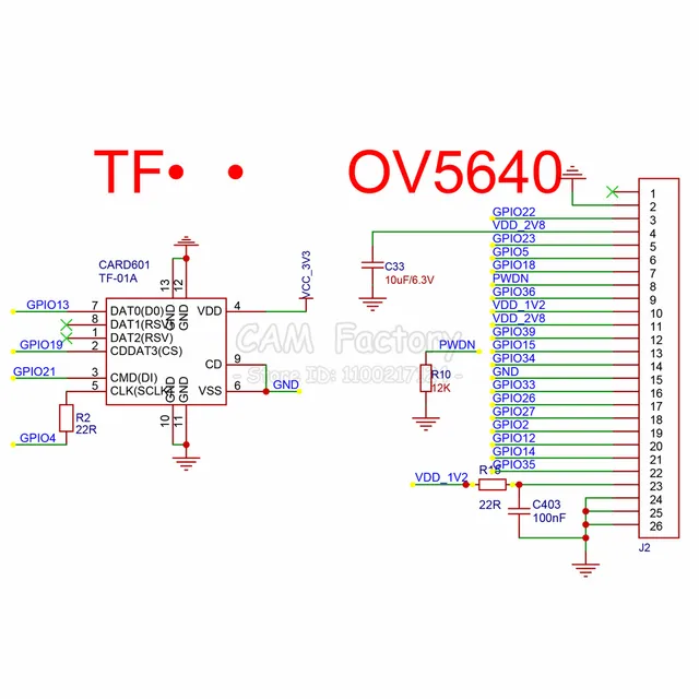 New OV5640 ESP32 CAM Camera Module Kit WiFi Bluetooth Development Board Auto Focus 66 120 160 ...