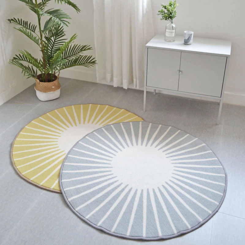 Ins Wind Carpet Round Chair Mat Bedroom Carpet Children's Room Mat Area ...