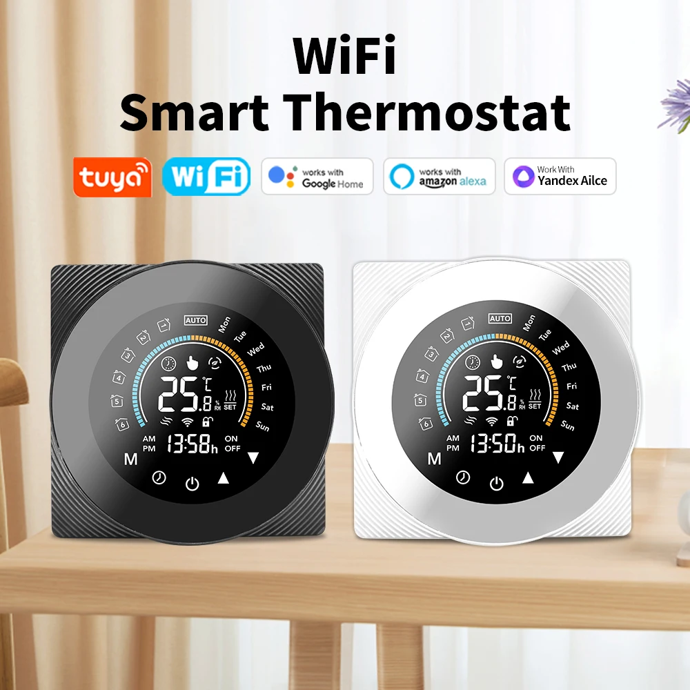Tuya Smart Wifi Thermostat LCD Digital Touch Temperature Control ...