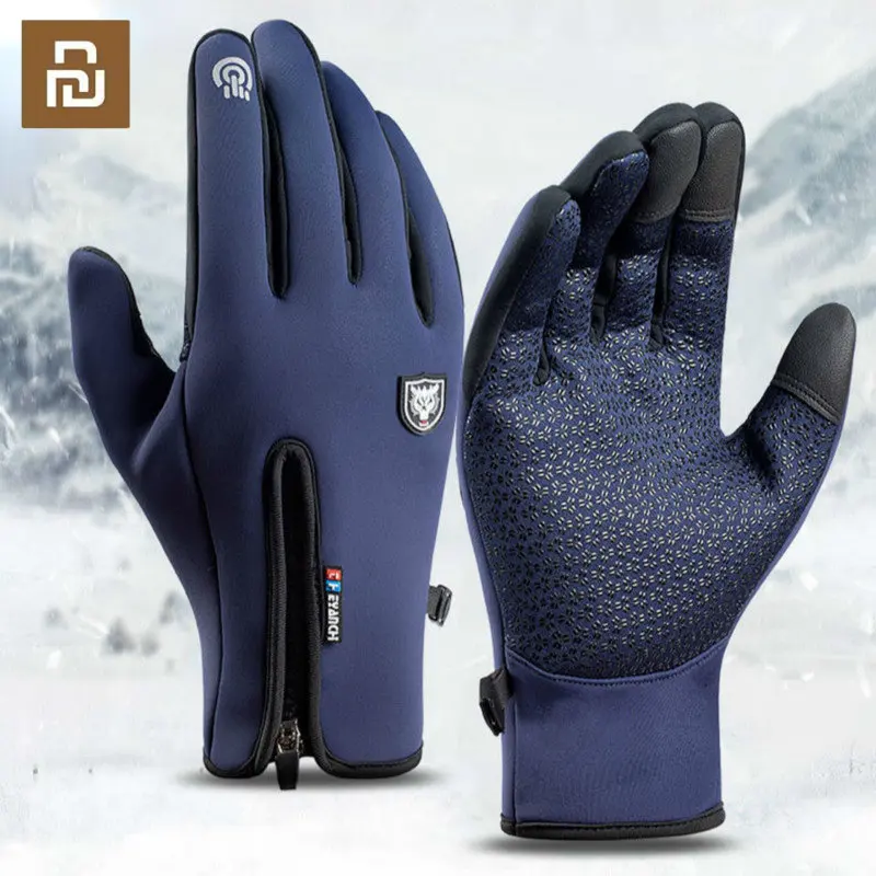 Xiaomi Winter Thermal Gloves Waterproof Windproof Outdoor Sports Warm Cycling Gloves Full Finger ...