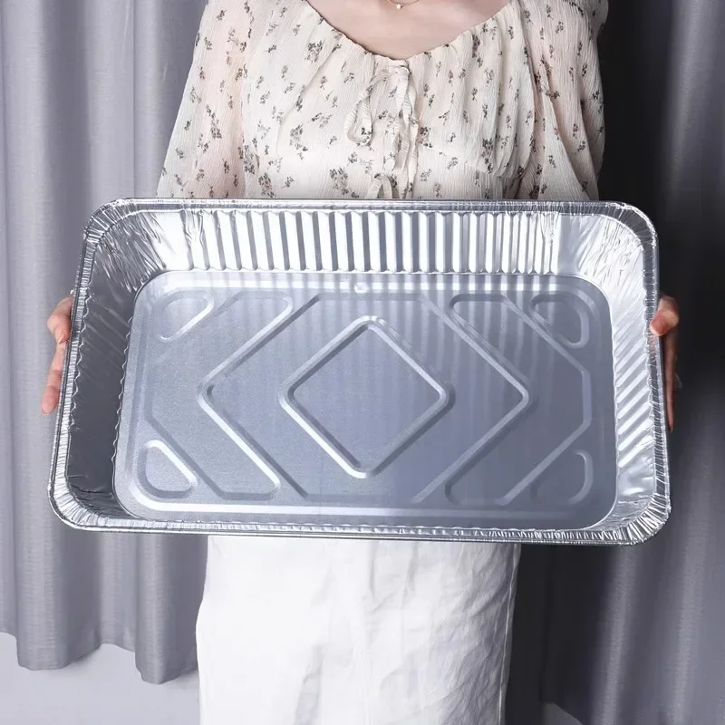10-Pieces-Disposable-Tin-Foil-Boxes-Oversized-Aluminum-Foil-Lunch-Boxes ...