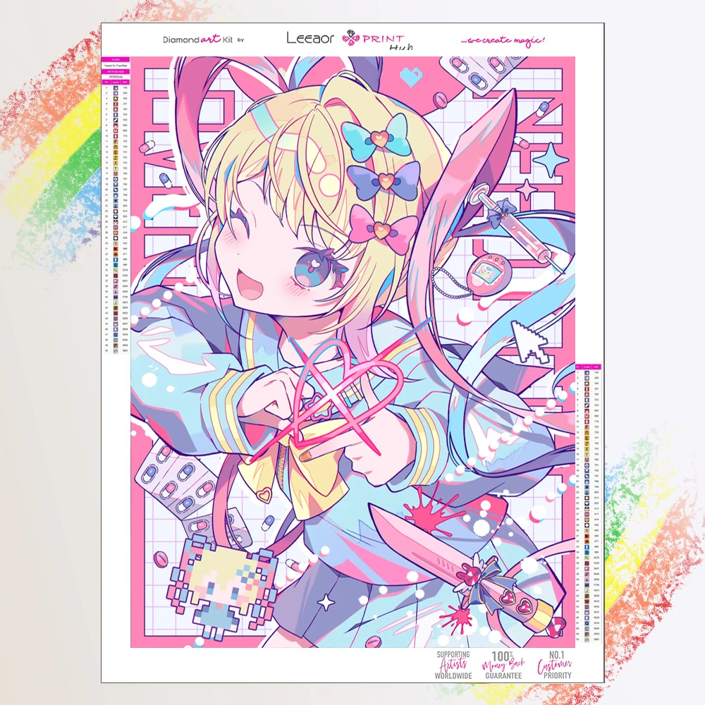 5d-Diy-Diamond-Painting-Japanese-Anime-Cute-Girl-Diamond-Art-Mosaic ...