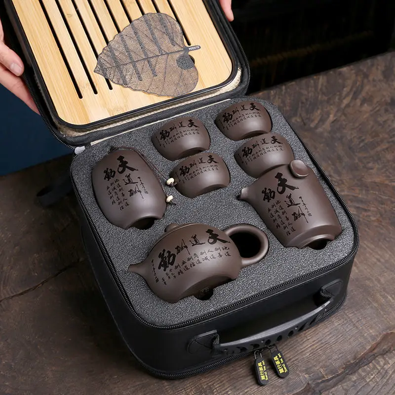 Portable Ceramic Teaware Set Chinese Tradition Kung Fu Tea Set With Bag ...