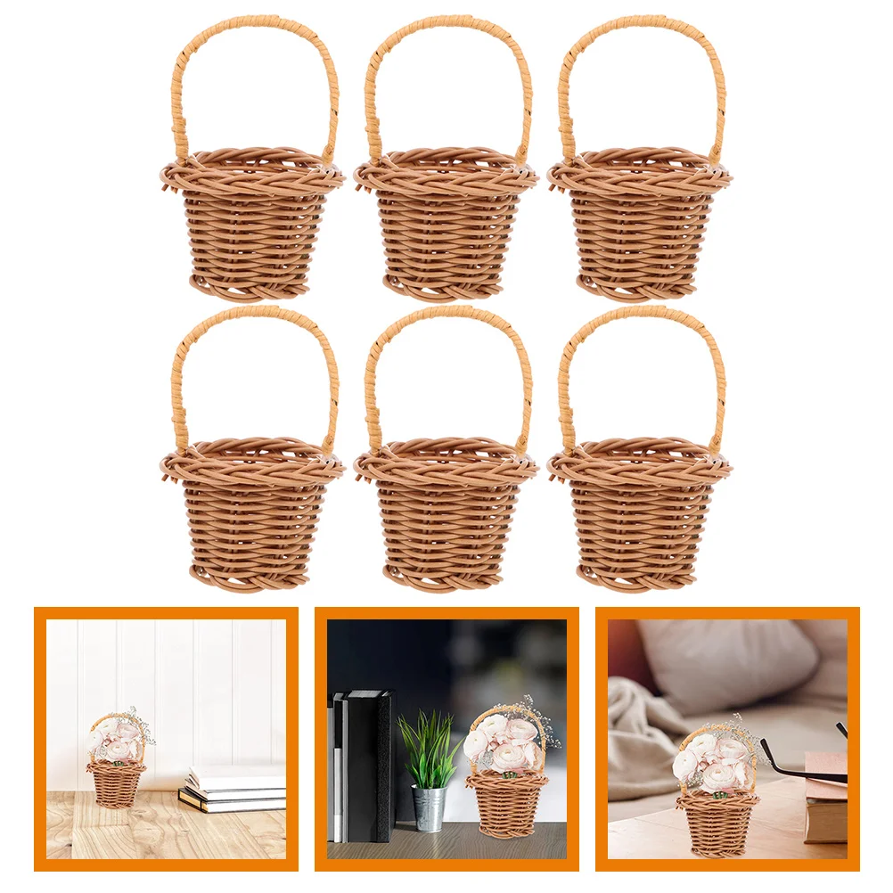 6-Pcs-Model-Mini-Woven-Basket-Wedding-Party-Decoration-Small-Candy-Gift ...