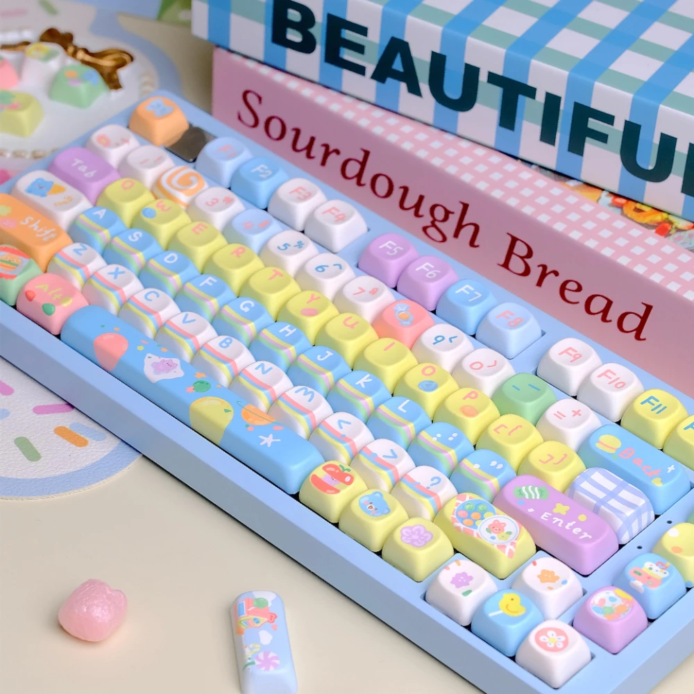 136Keys-Cute-Keycap-Candy-Party-Xoa-Sublimation-Keycaps-Cute-Cartoon ...