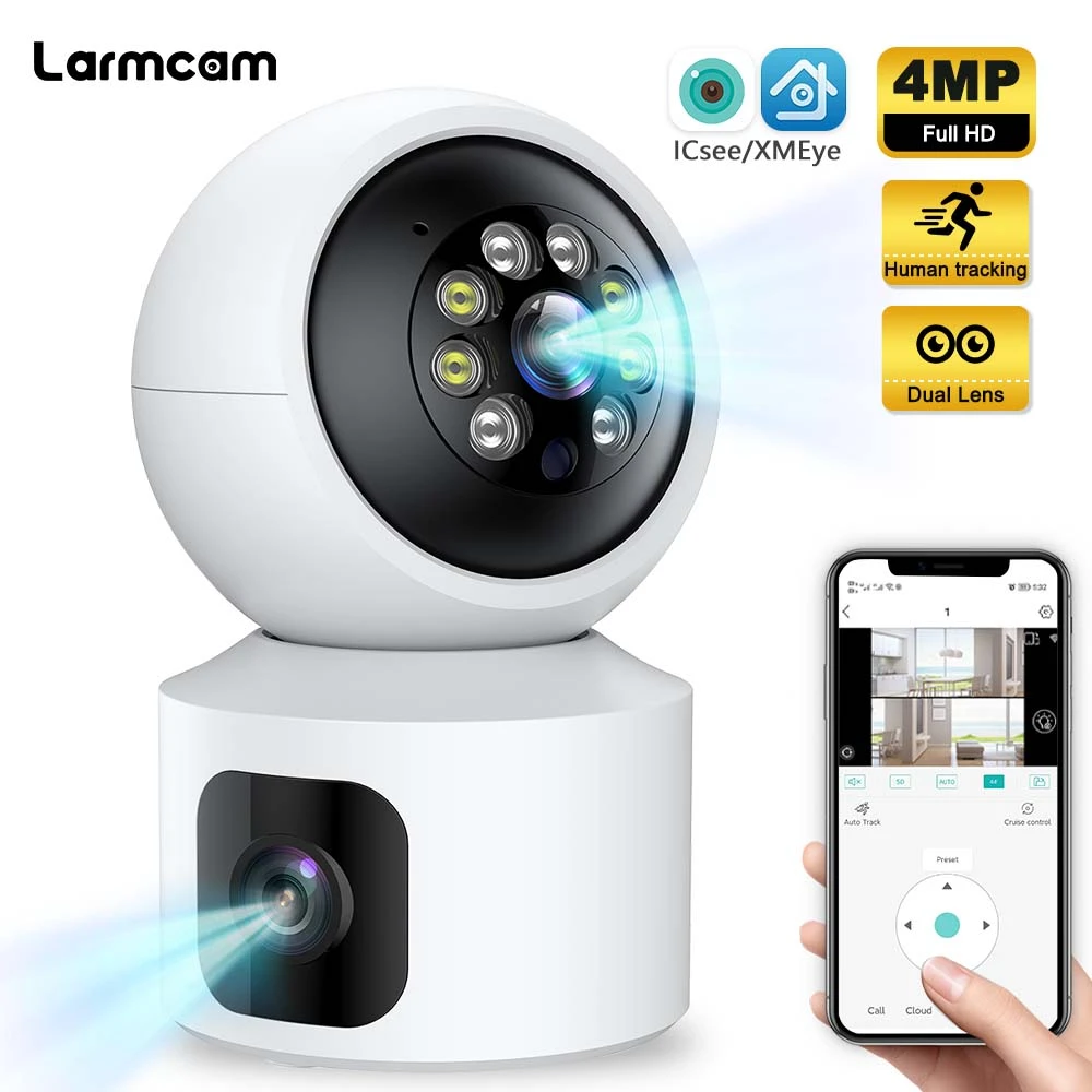 8mp Wifi Camera Dual Lens 2.5k 4mp Baby Monitor Ai Auto Tracking ...