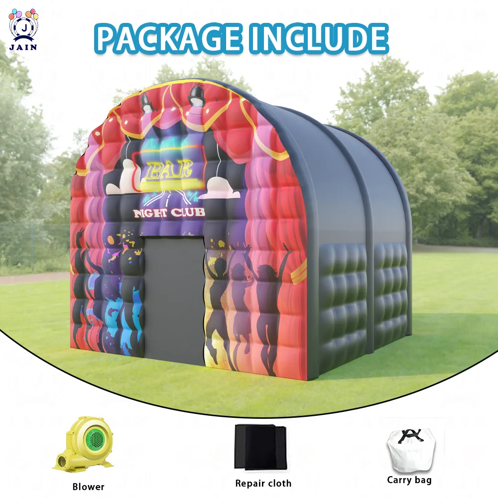Commercial-Grade-Black-Disco-House-Inflatable-Night-Club-Bar-inflatable ...