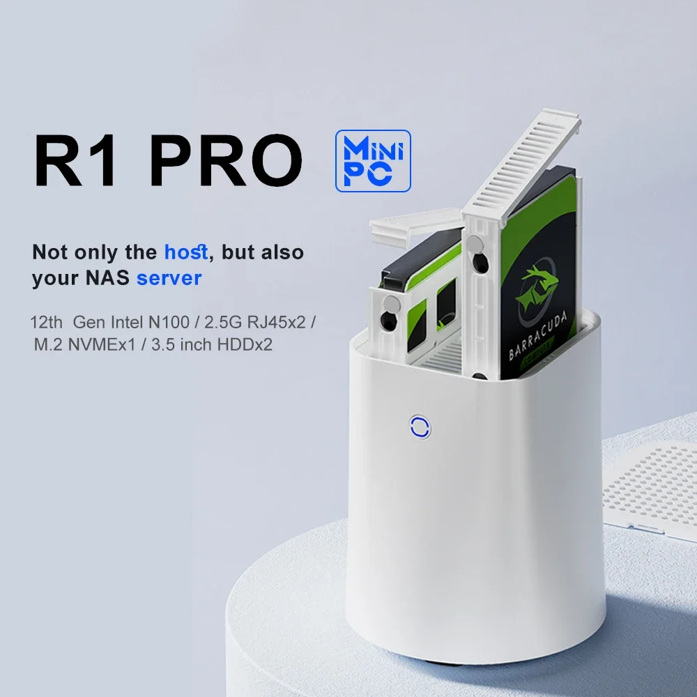 Harse-2-Bay-NAS-R1-PRO-12th-Gen-Intel-N100-Mini-PC-Network-Attached ...