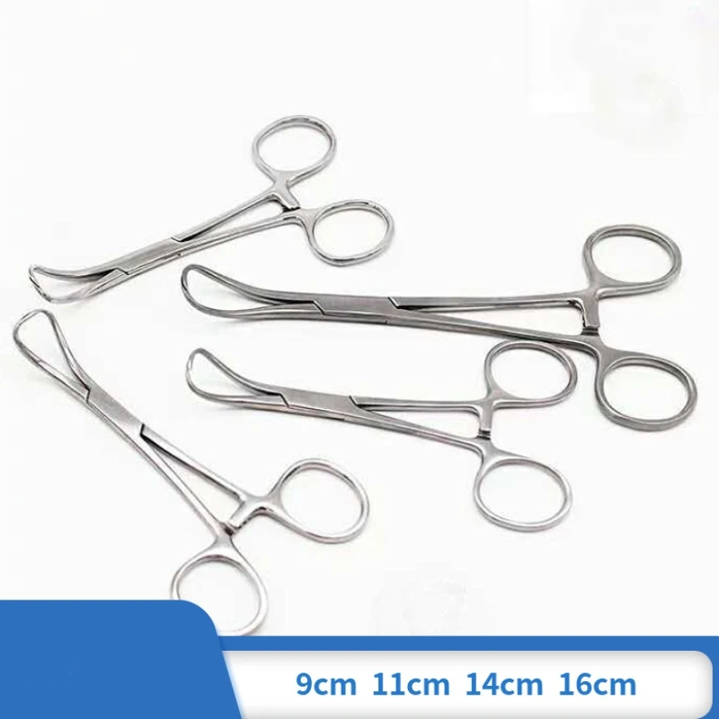 Dental-Surgical-Tweezers-Cloth-Towel-Clamp-Forceps-9-11-14-16cm-Pointed ...