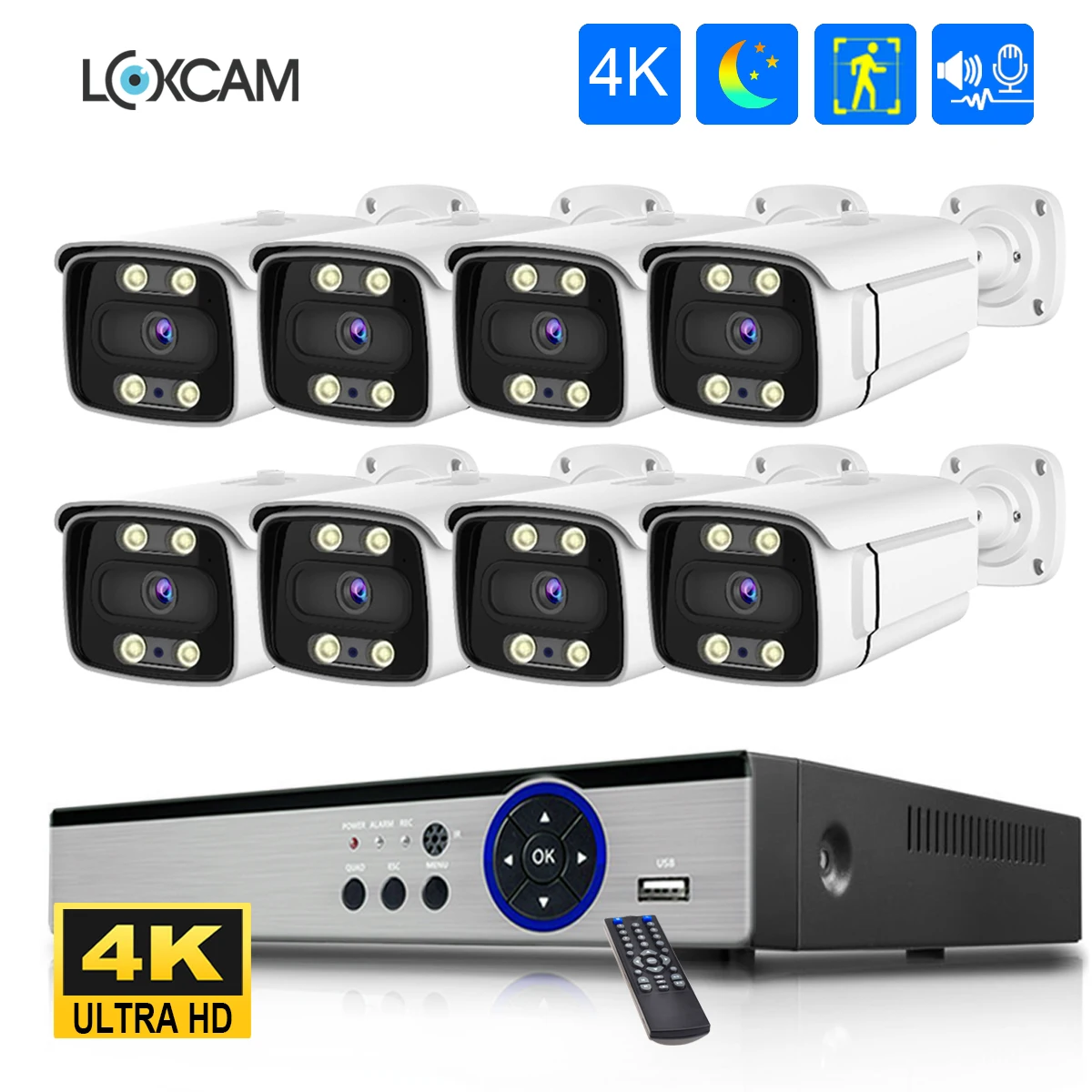 8CH-4K-8MP-Security-Camera-System-POE-5MP-Two-Way-Audio-Waterproof ...