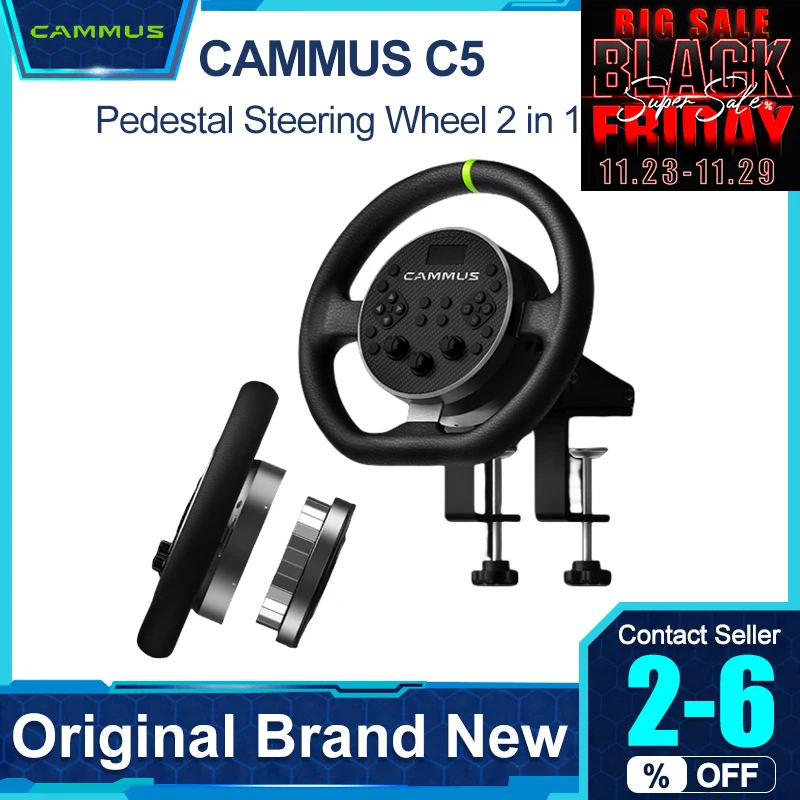CAMMUS C5 Direct Drive Docking Station Game Steering Wheel 2 in 1 ...