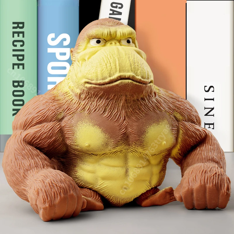Simulation Gorilla Sculpture Figure Monkey Stress Toy Twisting Pulling ...