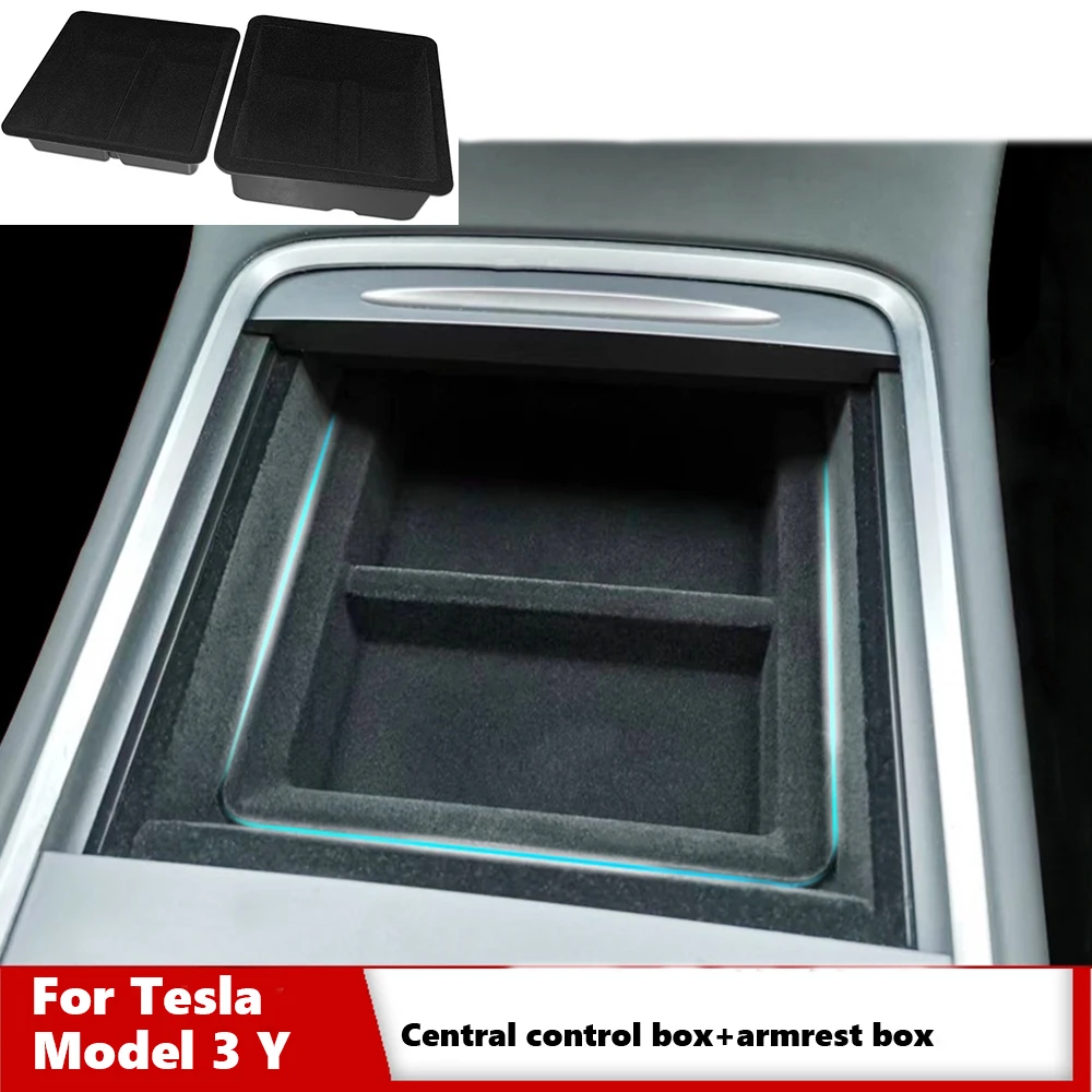 Car-Central-Storage-Box-For-Tesla-Model-3-2021-23-Model-Y-Organizer ...