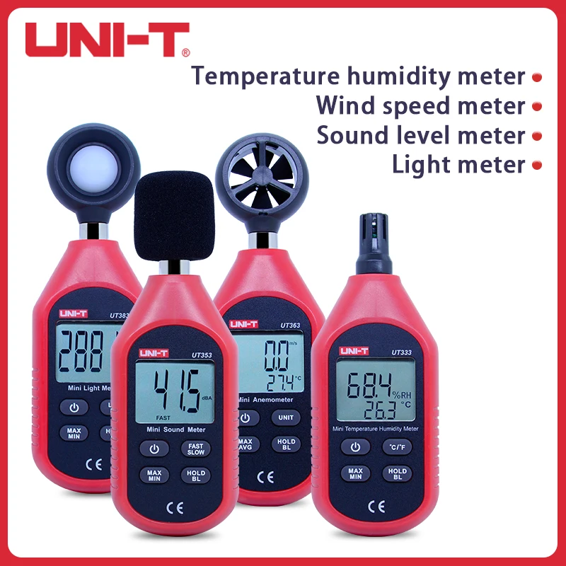 UNI-T-Mini-Digital-Thermometer-Hygrometer-Sound-Level-Meter-Light ...