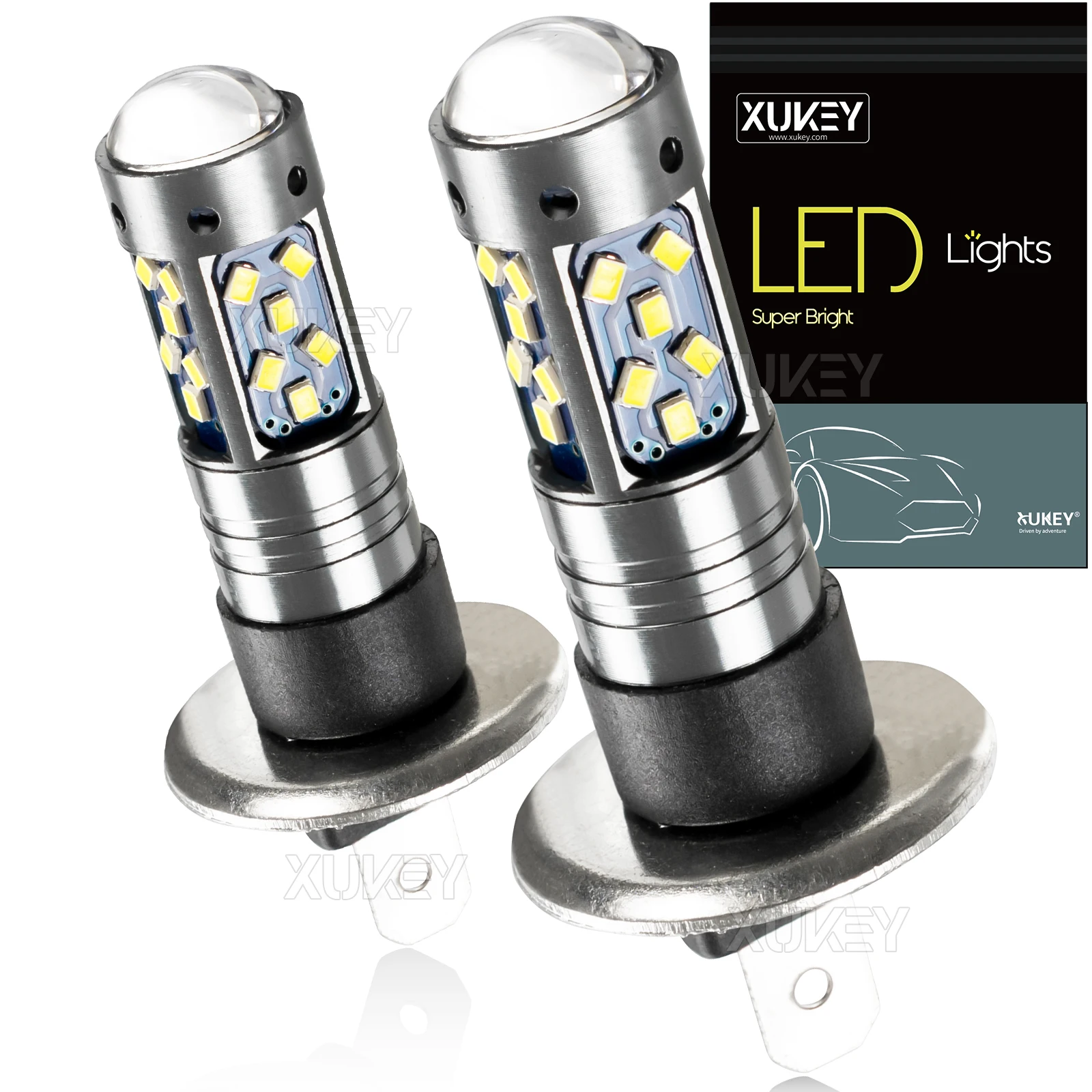 2X-Single-Plug-Mini-LED-H1-High-Low-Beam-Headlight-Car-Fog-Light-DRL ...