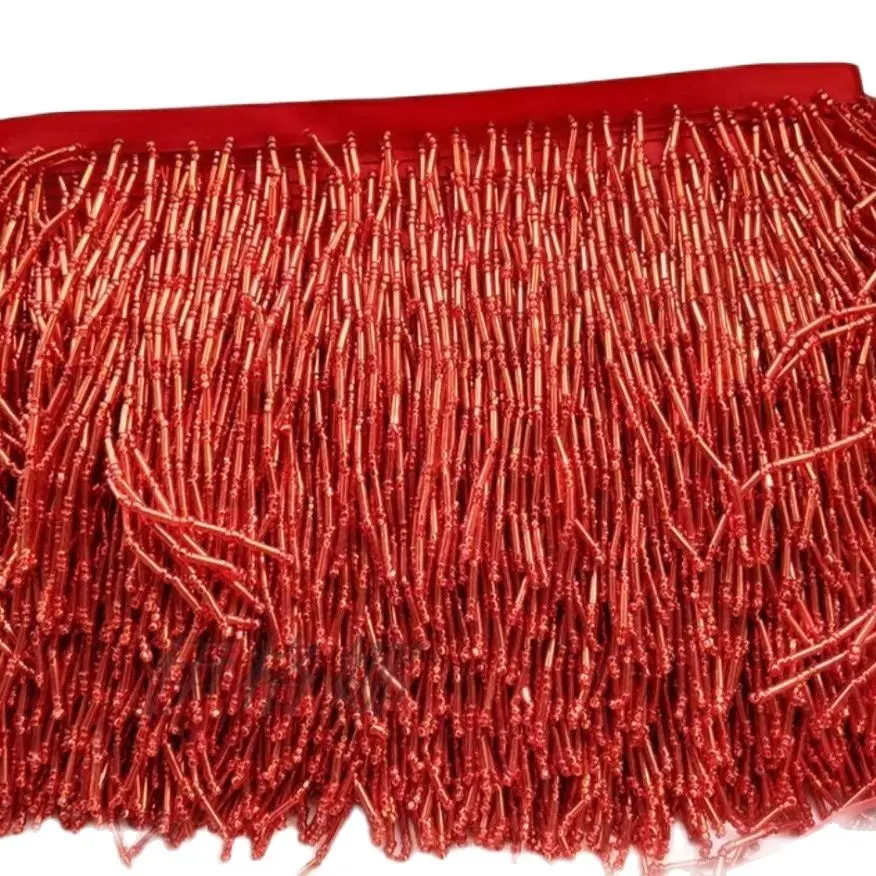 Handmade 8-bugle Beads And Seed Beads Beaded Fringe Dress Fringe ...