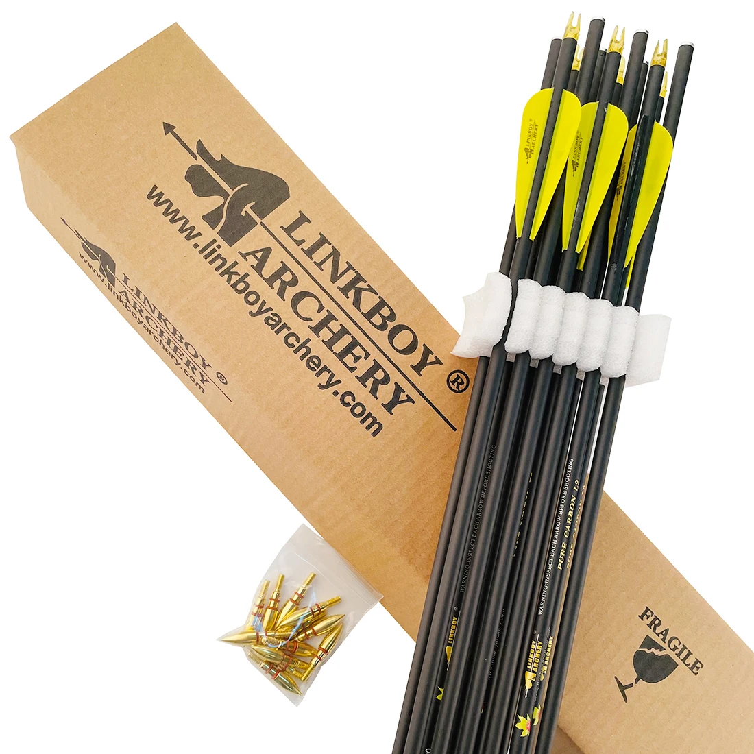 12pcs-Linkboy-Archery-Pure-Carbon-Arrows-Spine300-1000-31inch-100gr ...