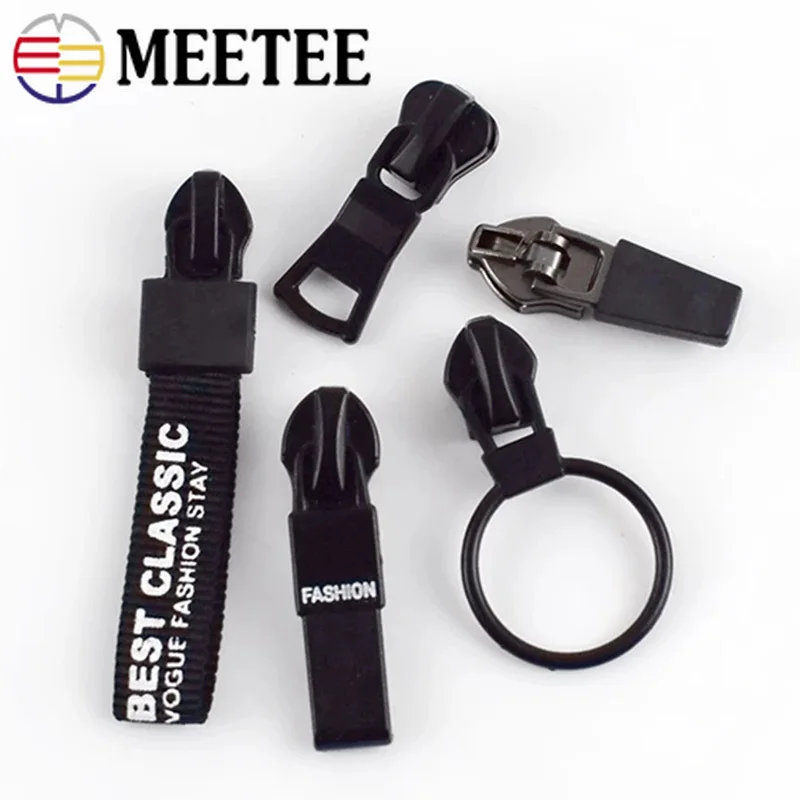 Meetee 10pcs 5# Anti-loading Zipper Sliders For Waterproof Reverse ...