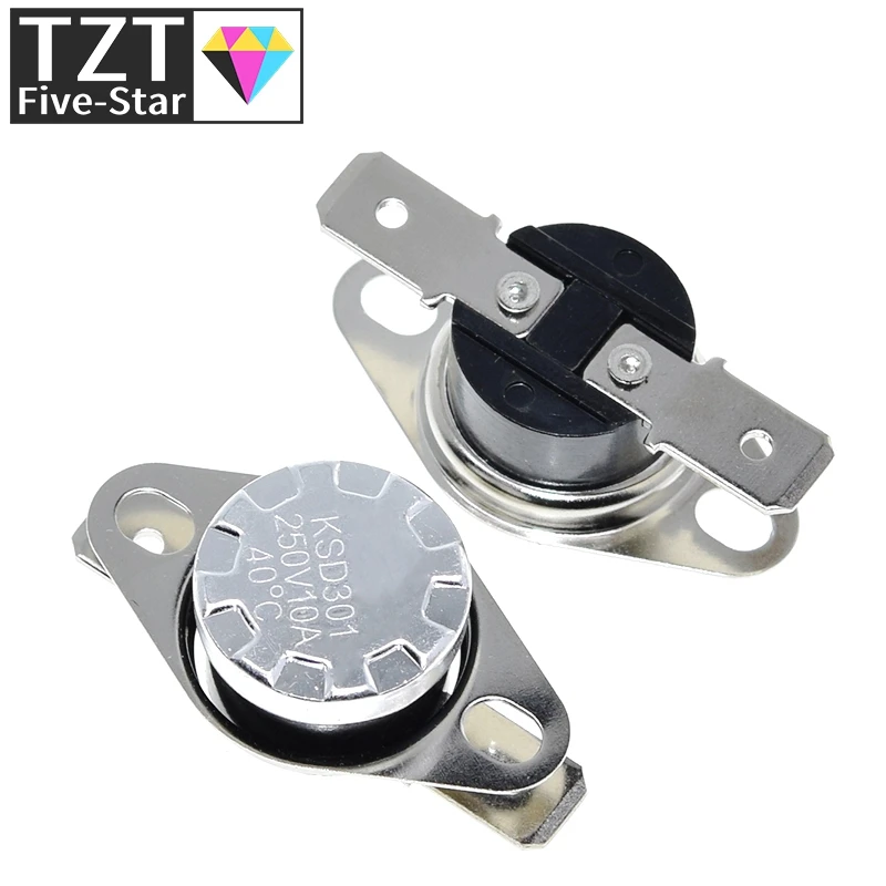 TZT-KSD301-250V-10A-Normally-Closed-NC-Thermostat-Temperature-Thermal ...