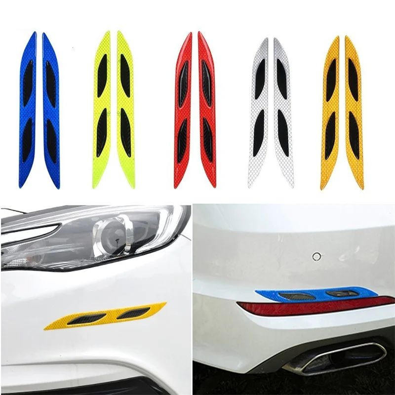 6pcs-Set-Car-Reflective-Stickers-Anti-Scratch-Safety-Warning-Sticker ...