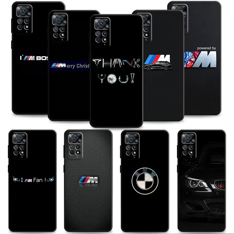 Capa de silicone fosco BMW Fans Art para Redmi Note 11 10 12 9S 9 8 Pro ...
