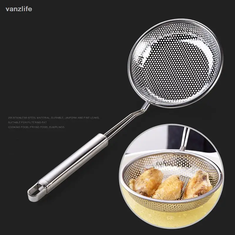 Stainless steel frying colander household fence mesh kitchen large ...