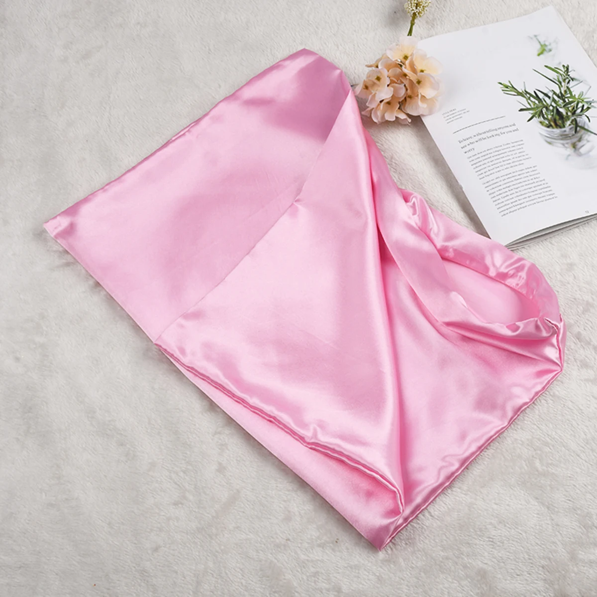 Silky-Pillowcase-Ice-Silk-Pillowcase-Satin-Pillowcase-Standard-Size ...
