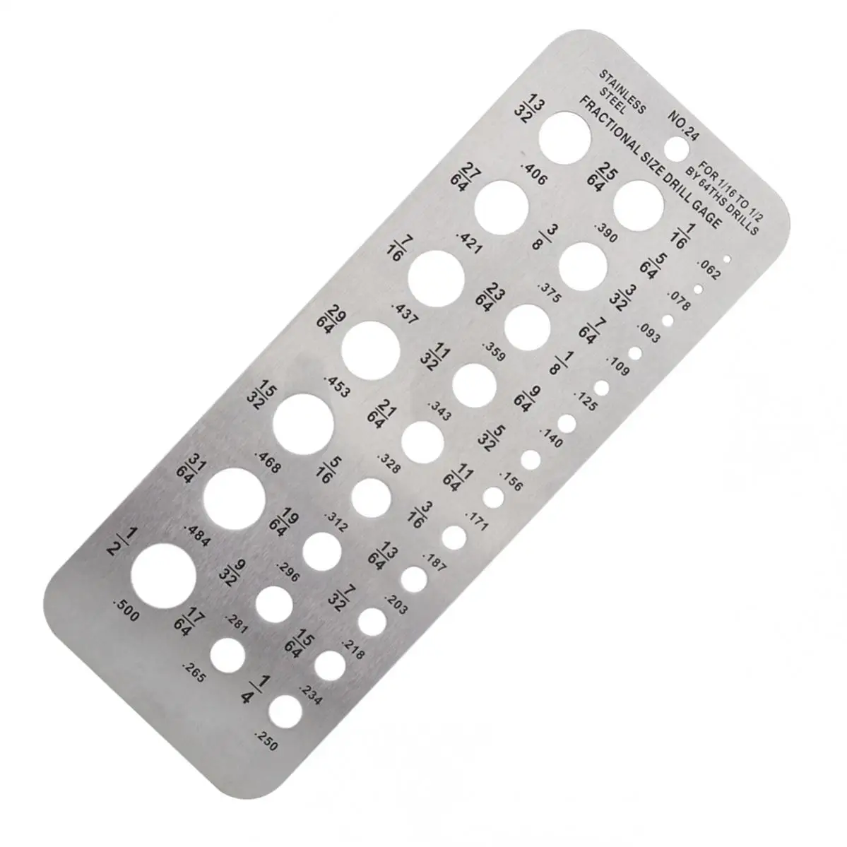 Drill Bit Size Gauge Measurement Gage Tool Metal Stainless Steel Drill ...