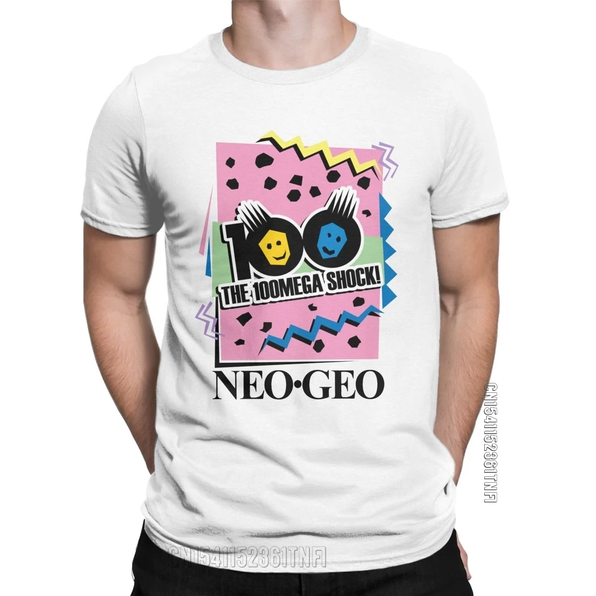 Men-s-Neo-Geo-100Mega-Shock-T-Shirts-Pure-Cotton-Clothes-Vintage ...